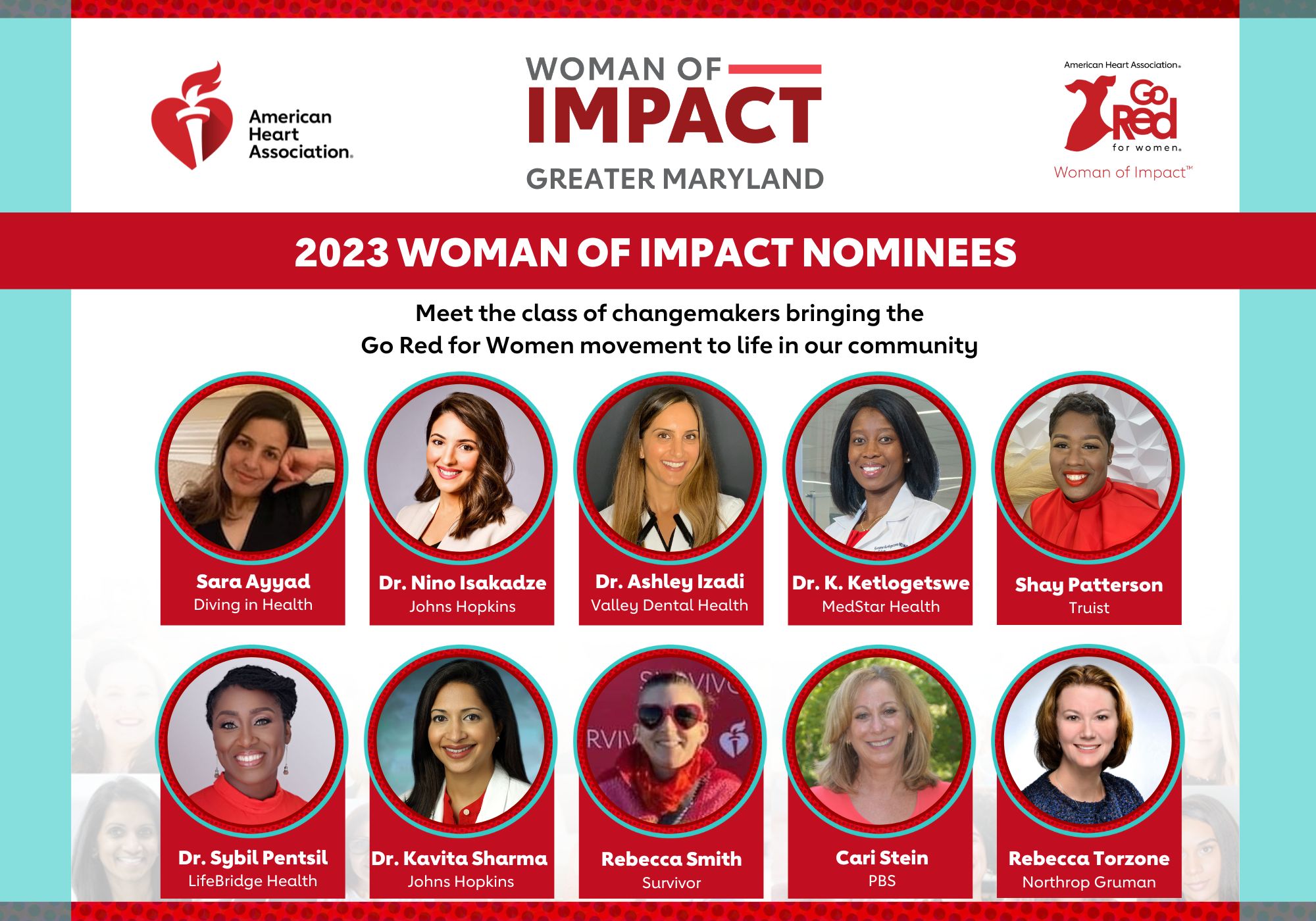 10 named to Baltimore, MD 2023 Woman of Impact class as champions of ...